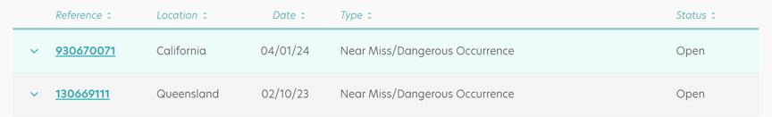 Log a Near Miss/Dangerous Occurrence case in Helpline