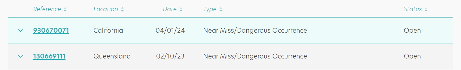 Log a Near Miss/Dangerous Occurrence case in Helpline