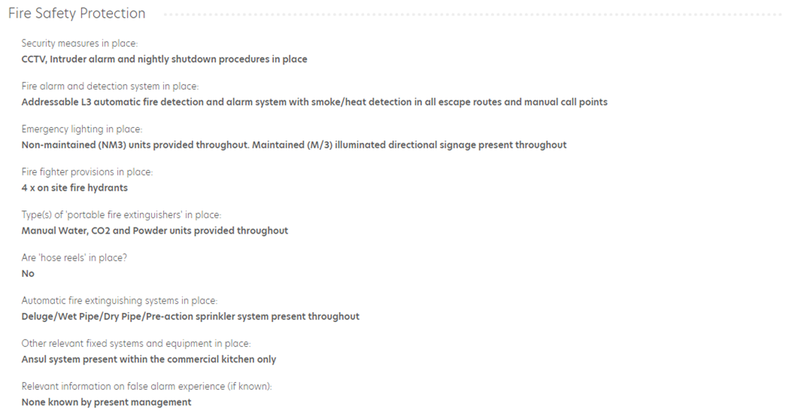 Updates to Building Description Fields in Fire Risk Assessment Reports